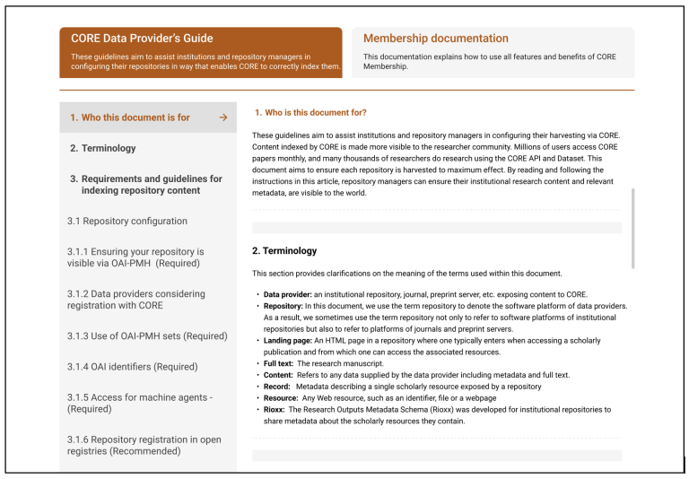 CORE introduces comprehensive new guide for Data Providers – CORE